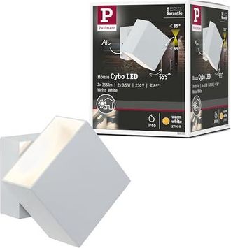Paulmann Wandaufbauleuchte LED Cybo eckig 2x3W wei&szlig; 100x100mm