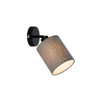Briloner Leuchten - Spotleuchte, Wandspot, Wandleuchte inkl. Sterneneffekt, dreh- und schwenkbar, 1x E27, max. 25 Watt, Grau-Schwarz, Basis:100x25mm (DxH)