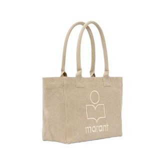 Isabel Marant Sac cabas Yenky Zipped &agrave; logo en coton d&eacute;lav&eacute;