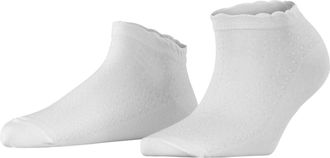 Burlington Damen Sneakersocken Montrose W Sn Baumwolle kurz gemustert 1 Paar, Wei&szlig; White 2000, 36-41