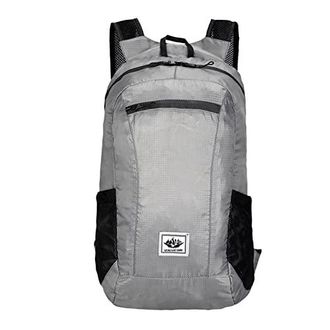 Generic Sacs &agrave; dos en maille pour &eacute;cole sac &agrave; dos de grande capacit&eacute; l&eacute;ger imprim&eacute; voyage sport sac &agrave; dos tiss&eacute; sac &agrave; dos, gris, taille unique