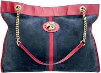 Gucci unisex, Pre-owned, Bleu, Taille: ONE Size Sac fourre-tout en daim Pre-owned