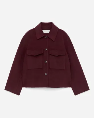 Arket Doubleface-Overshirt Aus Wolle -Rot