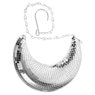 Pretyzoom Mondf&ouml;rmige Discokugel H&auml;ngende Dekoration F&uuml;r Disco-Party Raumdekor Mit Glasreflektoren Wiederverwendbar F&uuml;r Festivals Und Hochzeiten