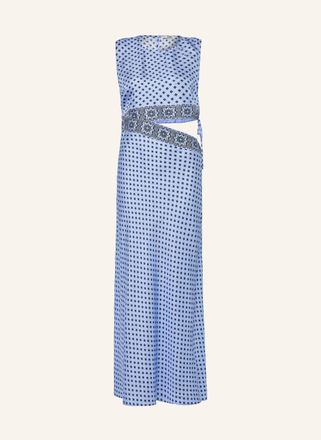 Maje Seidenkleid Mit Cut-Out blau