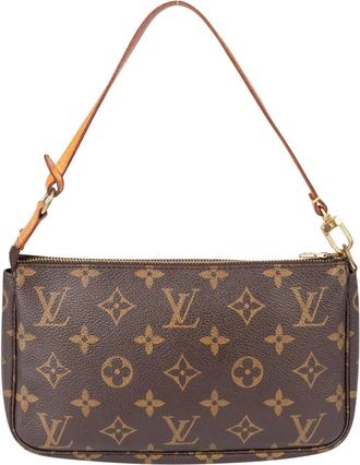 Louis Vuitton Crossbody Bags - Louis Vuitton Canvas Monogram Pochette Accessoire - Gr. unisize - in Braun - f&uuml;r Damen