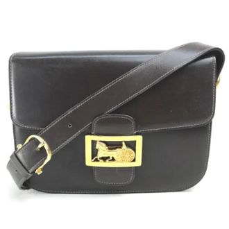 Celine Pre-owned Cuir sacs-ports-paule - Femme - Pre-owned - Brun - Taille: ONE Size