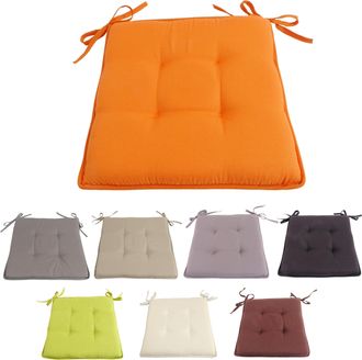 CB Home & Style Stuhlkissen Jana Kissen Sitzkissen Gastro Sitzpolster Auflage 40 x 40 x 3 cm (Orange)
