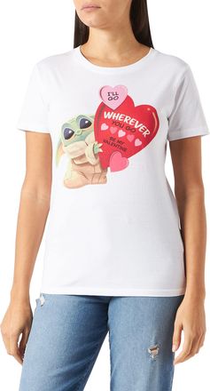 Star Wars Damen Woswmants047 T-Shirt, weiß, M