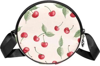 Generic Circle Sac &agrave; bandouli&egrave;re pour femme, petit sac &agrave; bandouli&egrave;re sans couture avec fermeture &eacute;clair, bretelles r&eacute;glables, sac &agrave; main rond d&eacute;contract&eacute; pour