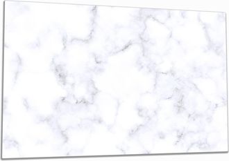 Wallario Herdabdeckplatte/Spritzschutz aus Glas, 1-teilig, 80x52cm, f&uuml;r Ceran- und Induktionsherde, Wei&szlig;e Marmor-Optik