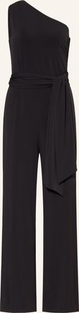 Oui One-Shoulder-Jumpsuit Mit Abnehmbarem Schal schwarz