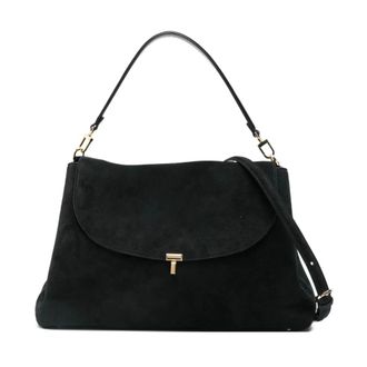Toteme Femme, Sacs, Noir, Taille: ONE Size Sac bandouli&egrave;re en daim T-Lock