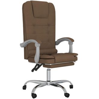 vidaXL The Living Store B&uuml;rostuhl mit Massagefunktion Braun Stoff - B&uuml;rost&uuml;hle