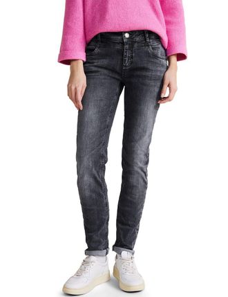 Street One Damen A378402 Jeans im Casual Fit, Authentic Grey Wash, 27W / 32L