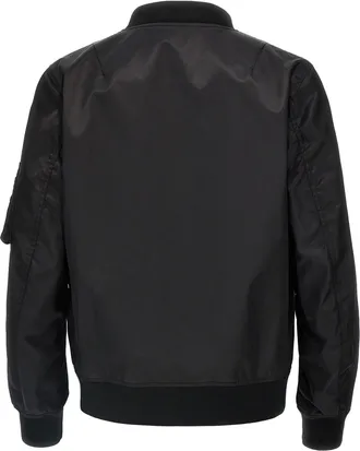 Valentino Garavani Logo Patch Bomber Jacket - Black