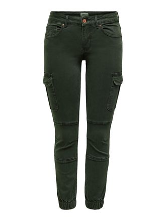 Only Cargo Jeans Hose | Stretch Denim Jogger Pants | Slim Mid Waist Karottenhose ONLMISSOURI, Farben:Gr&uuml;n-3, Gr&ouml;&szlig;e:38W / 30L, Z-L&auml;nge:L30