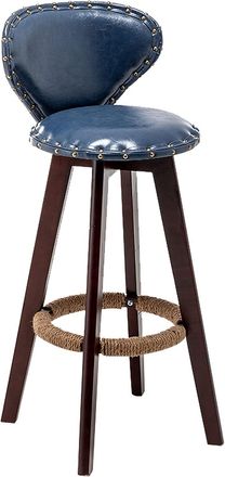 Generic Vintage Barhocker, 360&deg; drehbar, mit R&uuml;cken- und Fu&szlig;st&uuml;tze, gepolstert mit PU-Leder, Tresenh&ouml;he, f&uuml;r Bar, Caf&eacute;, K&uuml;che oder K&uuml;cheninsel