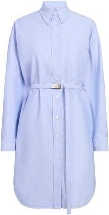 A.P.C. Robe-chemise courte ceintur&eacute;e en coton