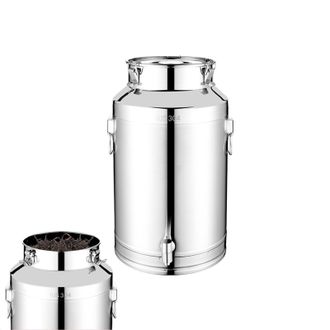 Generic Edelstahl &Ouml;lfass | 5L 9L 14L Luftdichter Edelstahlbeh&auml;lter Mit Deckel F&uuml;r Die K&uuml;che,Luftdichter Aufbewahrungsbeh&auml;lter - F&uuml;r Milch Wein Mehl Kaffee