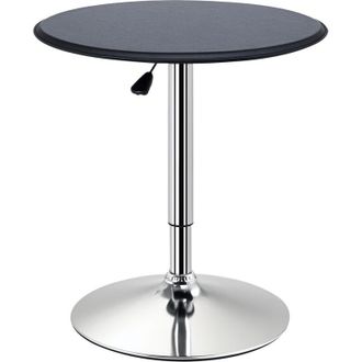 HOMCOM Table de Bar Table Bistro Mange-debout Chic Style Contemporain Table Ronde Hauteur r&eacute;glable 67-93 cm &Oslash; 63 cm Plateau pivotant 360&deg; m&eacute;tal