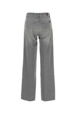 7 For All Mankind Womens Grey Stretch Denim Lotta Jeans Grigio