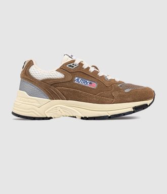 Autry Baskets Hyperway Low Femme Suede Mesh Cigar Silv