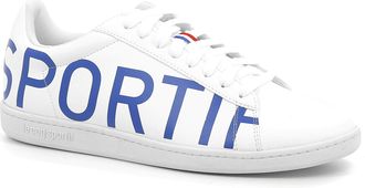 Le Coq Sportif Unisex-Erwachsene Courtset Sneaker, Weiß (Optical White/Cobalt Optical White/Cobalt)