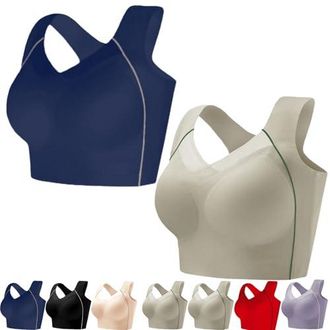 Generic Soutien-gorge correcteur de levage et de mise en forme, soutien-gorge push-up pour femme, soutien-gorge de fitness sans armatures pour femme &acirc;g&eacute;e, 2 p