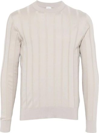Eleventy Homme, Pulls, Beige, Taille: M Tricot Ras du Cou