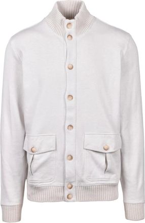 Gran Sasso Homme, Pulls, Beige, Taille: 2XL Cardigan en Coton Doux