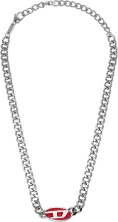 Diesel Herrenhalskette aus 2-farbigem Edelstahl mit Karabinerverschluss