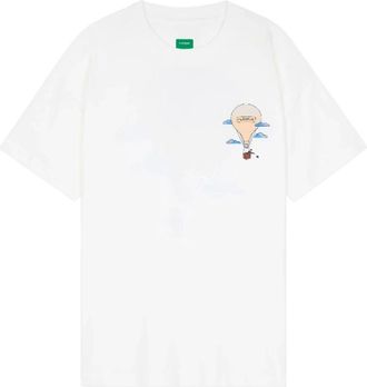 Flaneur Fl&acirc;neur, Homme, Tops, Blanc, Taille: XL T-Shirt &agrave; imprim&eacute; au dos