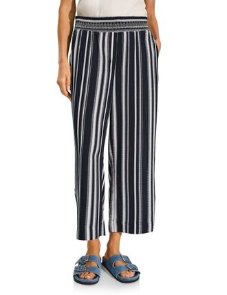 Cecil Damen B377977 Hose Loose Fit, Universal Blue, XXL / 28L