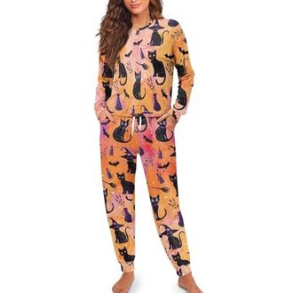 Generic Ensemble de v&ecirc;tements de d&eacute;tente 2 pi&egrave;ces pour femme avec chemise, chemisier, pantalon, ensemble d&eacute;contract&eacute; &agrave; manches longues et col en V, pantalon t