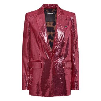 Philipp Plein Femme, Vestes, Rose, Taille: 42 FR Blazer Jacket Paillettes