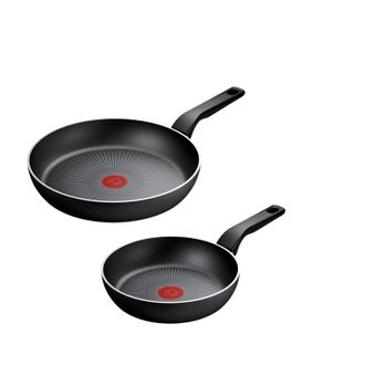 T-fal Recycled On Pfannen-Set 24/28 cm, 100% recyceltes Aluminium, Antihaftbeschichtung, Induktion, Sp&uuml;lmaschinenfest, Schwarz, C2979032