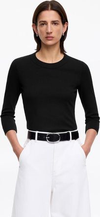 Arket Geripptes Oberteil -Schwarz
