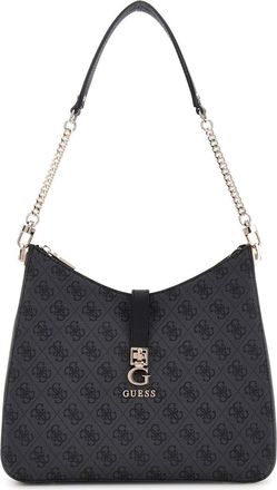 Guess Zamira Hobo Shoulder Bag Coal Logo