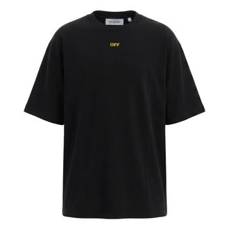 Off-white Homme, Tops, Noir, Taille: 2XL T-shirt en coton noir