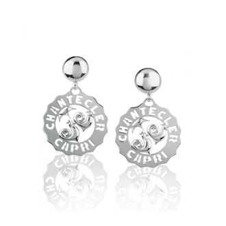 CHANTECLER Femme, Accessoires, Gris, Taille: ONE Size Logo Earrings