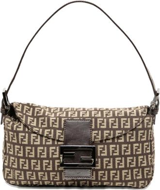 Fendi sac porté épaule Double Flap (2000-2010) - Marron