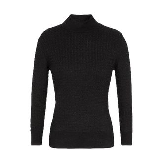 A|X Armani Exchange High Crew Neck Sweater - - Knitwear - Damen - Schwarzk - XS