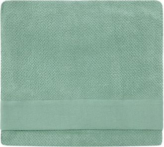furn. Badetuch, strukturiert, Baumwolle, 90 x 150 cm, Rauchgr&uuml;n