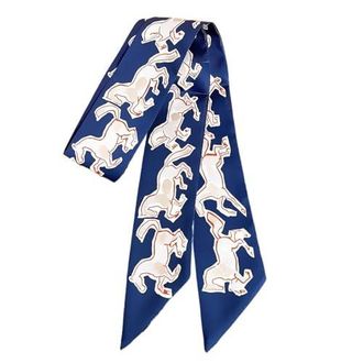 Generico &Eacute;charpe &agrave; imprim&eacute; de selle en soie fine pour cheveux, col et bandeau pour femme, C232-1, taille unique