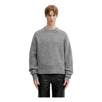 Heliot Emil Round-Neck Strickwaren - - Knitwear - Herren - Grau - XL