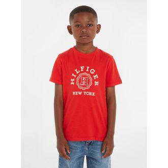 Tommy Hilfiger T-Shirt Monotype Arch KB0KB08802 Rot Regular Fit