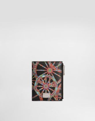 Dolce & Gabbana Portemonnaie Aus Kalbsleder Mit Carretto-print - Mann Geldb&ouml;rsen Und Kleinlederwaren Multicolor Onesize
