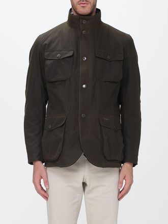 Barbour Veste Ogston en coton cir&eacute; coupe-vent avec col montant et poches plaqu&eacute;es