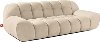 Konsimo Modernes Sitzer Sofa VENA - Stylisches Japandi Couch, Boucl&eacute;-Stoff, Komfortabel & Ergonomisch - Wohnzimmer Couch Design, Premiumqualit&auml;t aus EU. (Hell